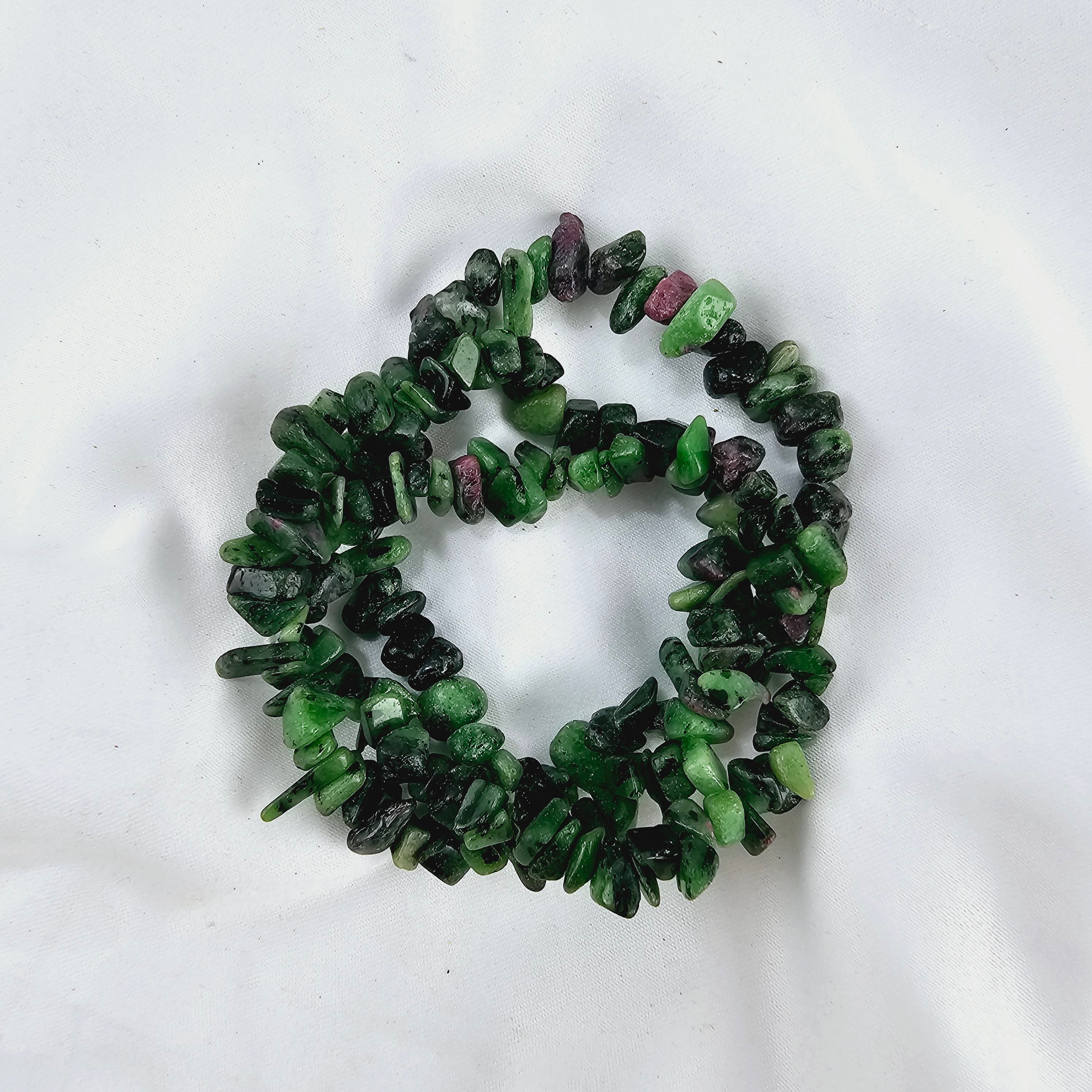 Ruby Zoisite bracelet - Chip – Pure Lightness