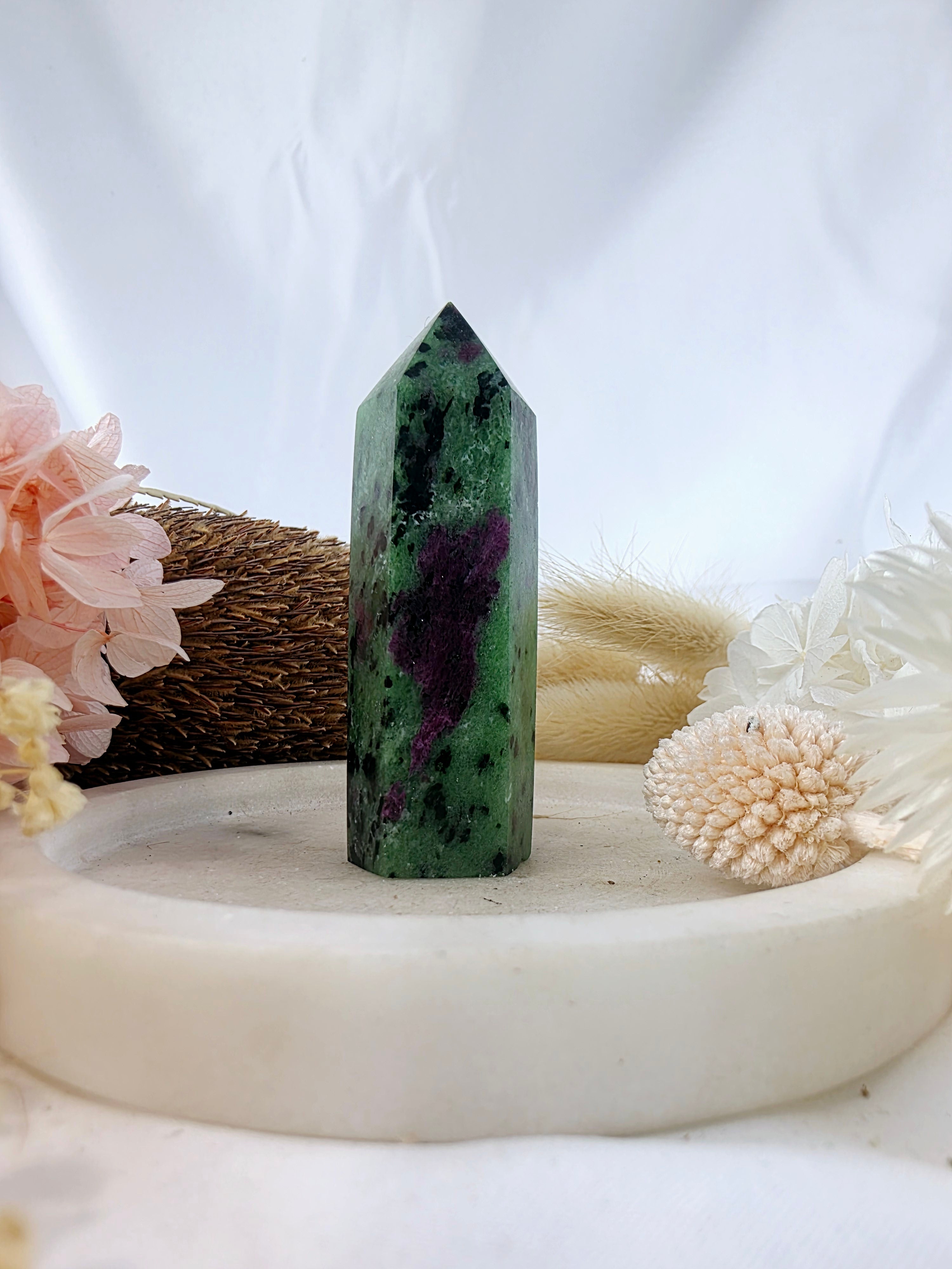 Ruby Zoisite Tower – Pure Lightness