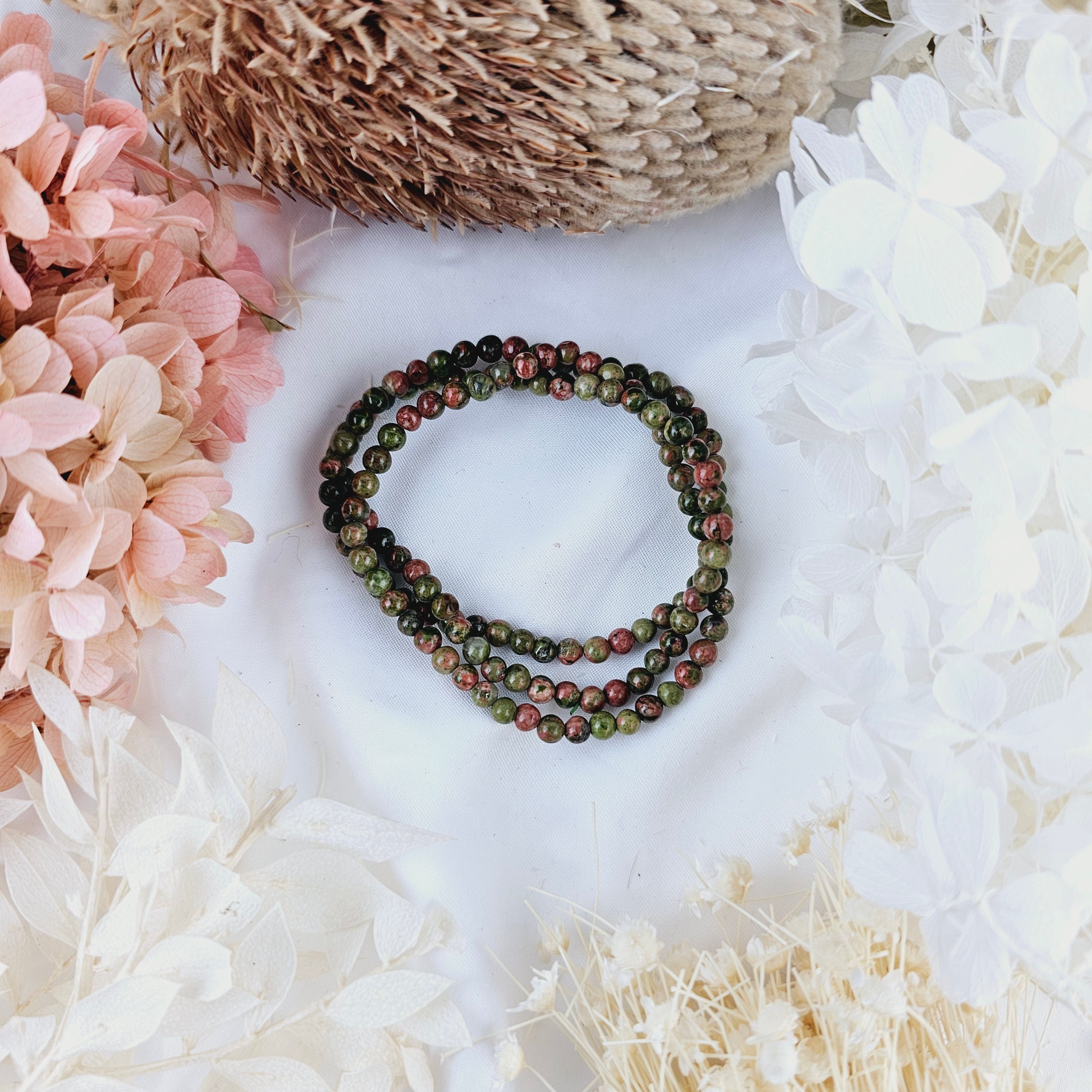 Unakite Jasper Bracelet - 4mm – Pure Lightness