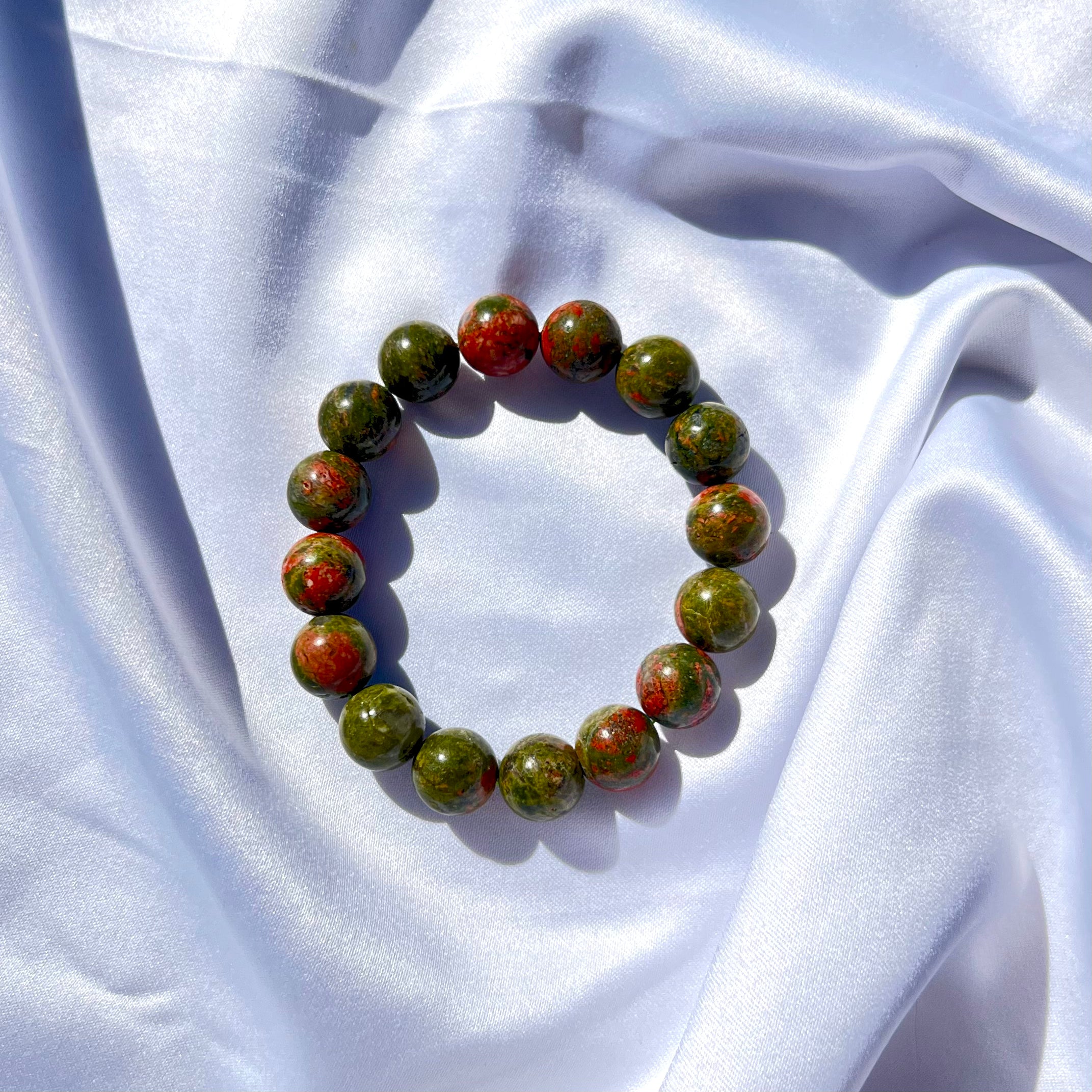 Unakite Jasper Bracelet - 12mm – Pure Lightness