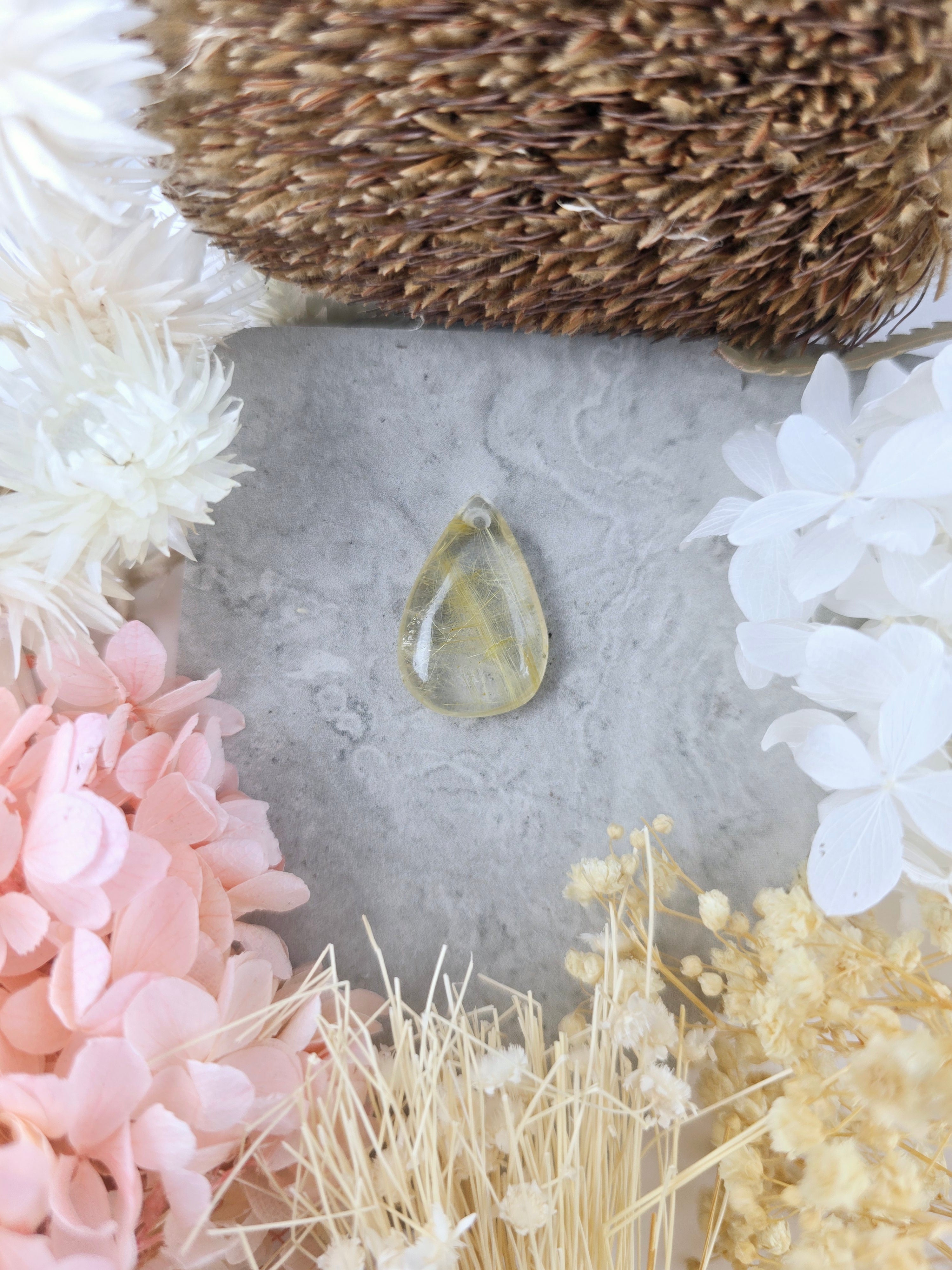 Golden Rutile Quartz Pendant – Pure Lightness