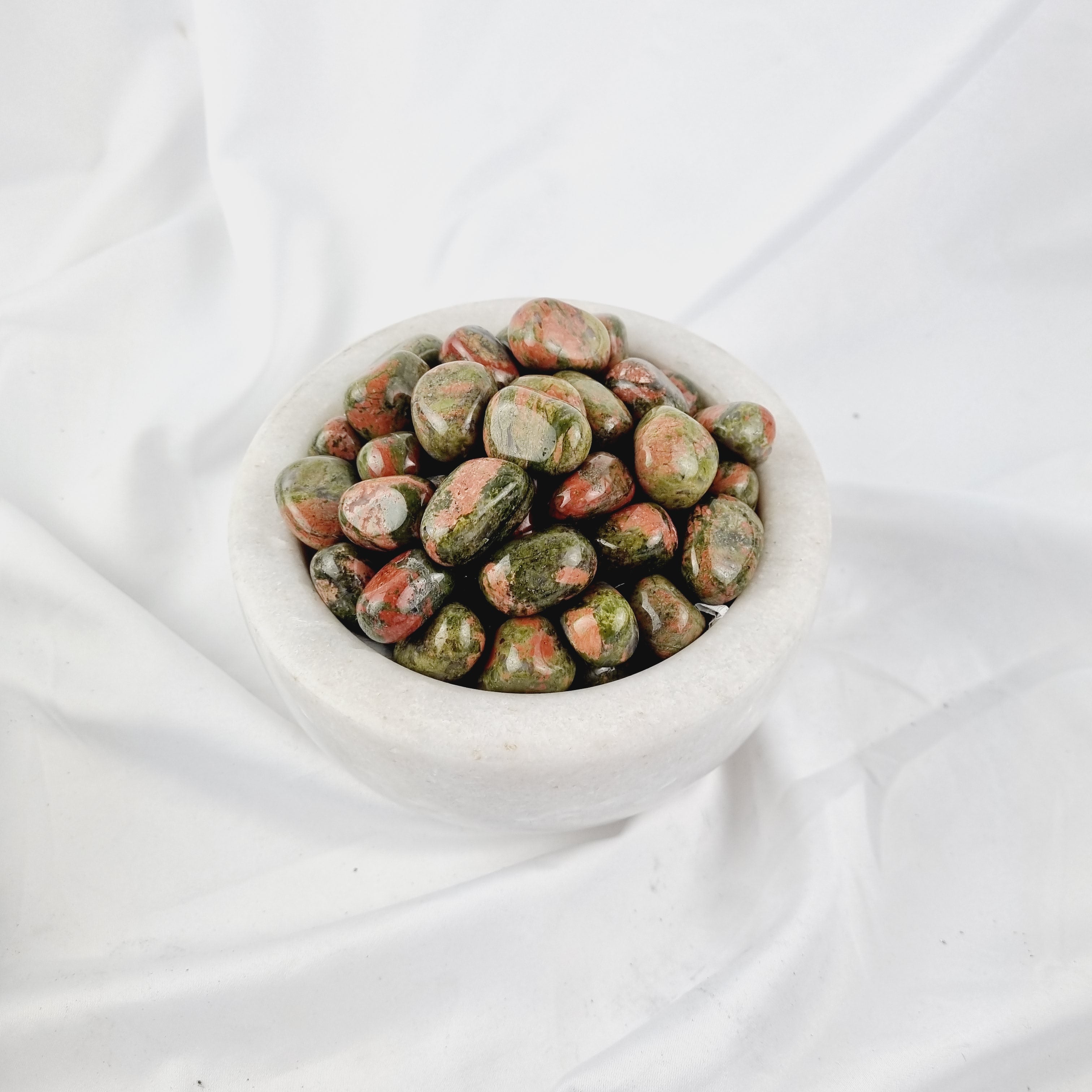 Unakite Jasper Tumbleds – Pure Lightness
